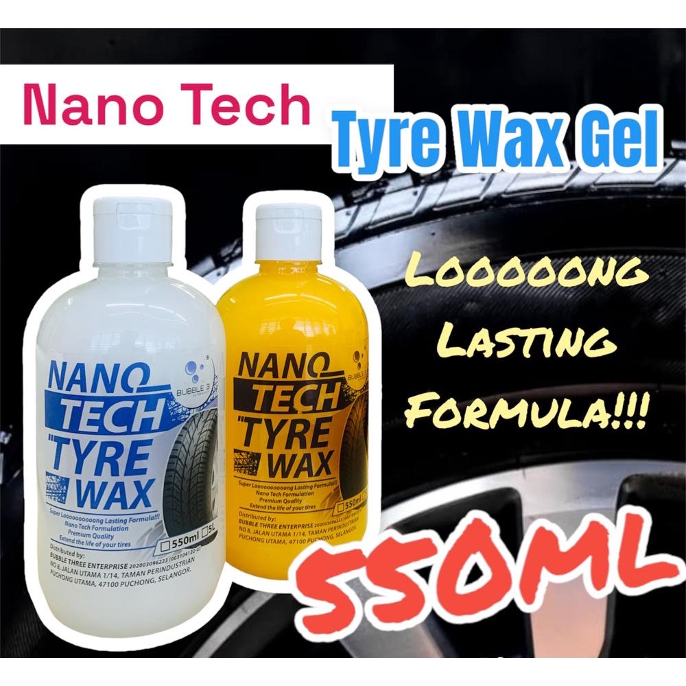 [550ml] BUBBLE 3 Nano Tech Tyre Wax Gel / Tire Wax / Tyre Shine Gel ...