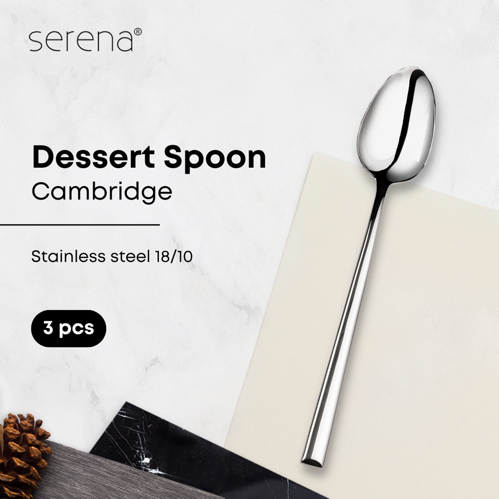 Serena Cambridge Stainless Steel Tablespoon - Dessert Spoon 3 Pcs ...
