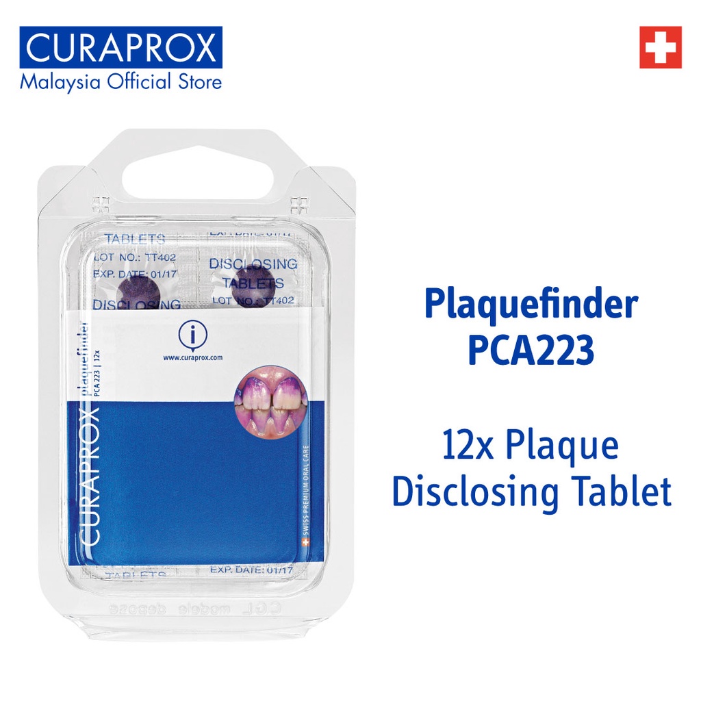 CURAPROX PCA223 Plaquefinder 12x Plaque Disclosing Tablets | Shopee ...