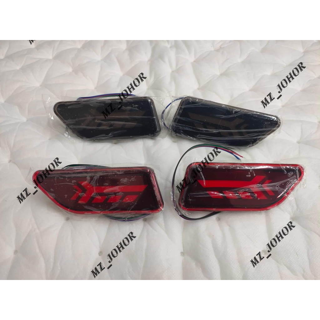 Perodua Ativa/Bezza 2022 Rear Bumper Reflector Light(Red/Smoke Black ...