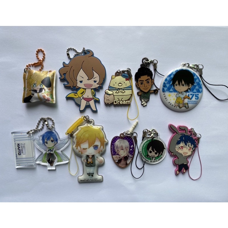 Official genuine mixed random anime acrylic metal keychain rubber strap ...