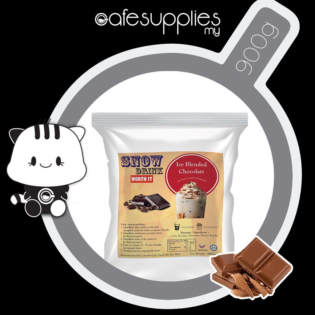 SNOW Ice Blended Instant Premix Powder 900g Chocolate Coklat 100% HALAL ...