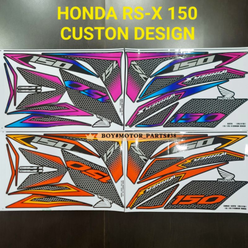 HONDA RSX 150 CUSTOM DESIGN ( 10 ) BODY STICKER ( READY STOCK ...