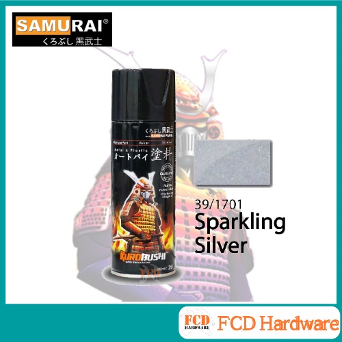 SAMURAI #39 Spray Paint Metallic Colour Sparkling Silver (400ml ...