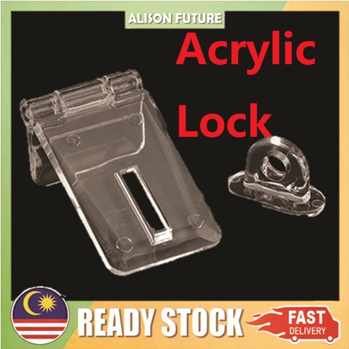Crystal Clear Acrylic Lock Hasp Transparent For Donation Box | Shopee ...