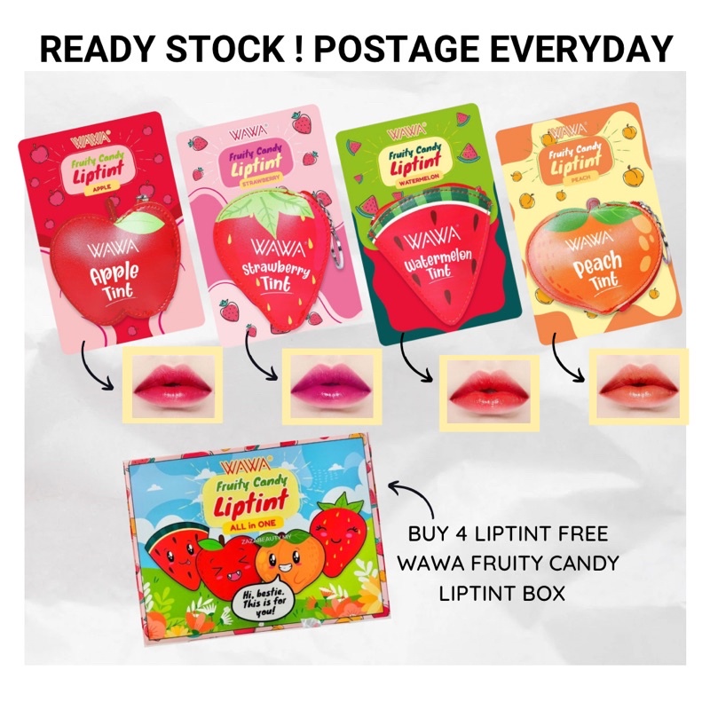 WAWA LIPTINT FRUITY CANDY EDITION | WAWACOSMETICS | Shopee Malaysia