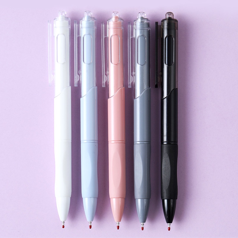 5 Pcs 0.5mm Assorted Color Ballpoint Pen Black Ink ST Nib Ball Pen ...