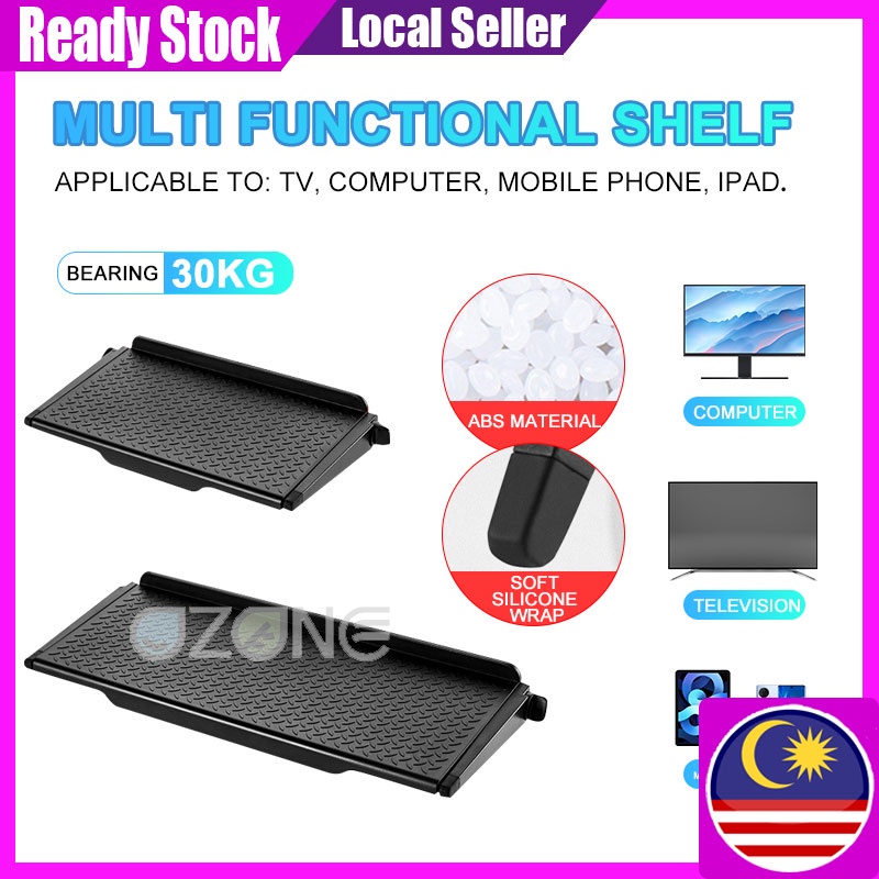 Screen Top Shelf Storage Bracket Adjustable Monitor Wall Mount Rack LCD ...