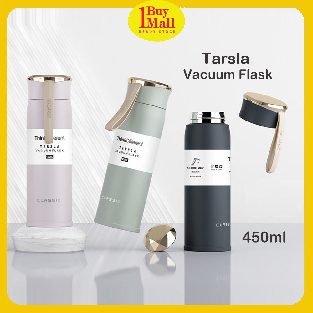 450ml Tarsla Classic 304 Stainless Steel Vacuum Thermos Flask tumbler Ins Style Korea | Shopee ...