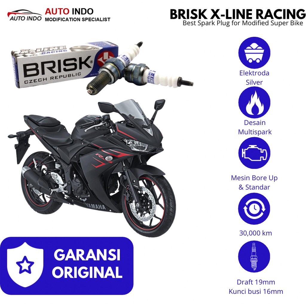 Yamaha R25 Racing Motorcycle Spark Plugs Brisk X-line Xline AOR10-X9 ...