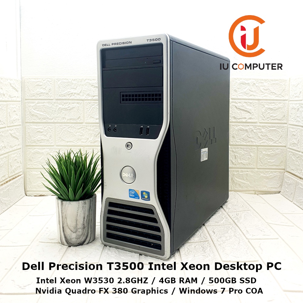 DELL PRECISION WORKSTATION T3500 T5500 INTEL XEON 4GB RAM 500GB HDD QUADRO FX580 FX3800 USED ...