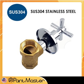 SUS 304 Stainless Steel Bathroom Stopcord Stopcock Basin Tap Bib Tap ...