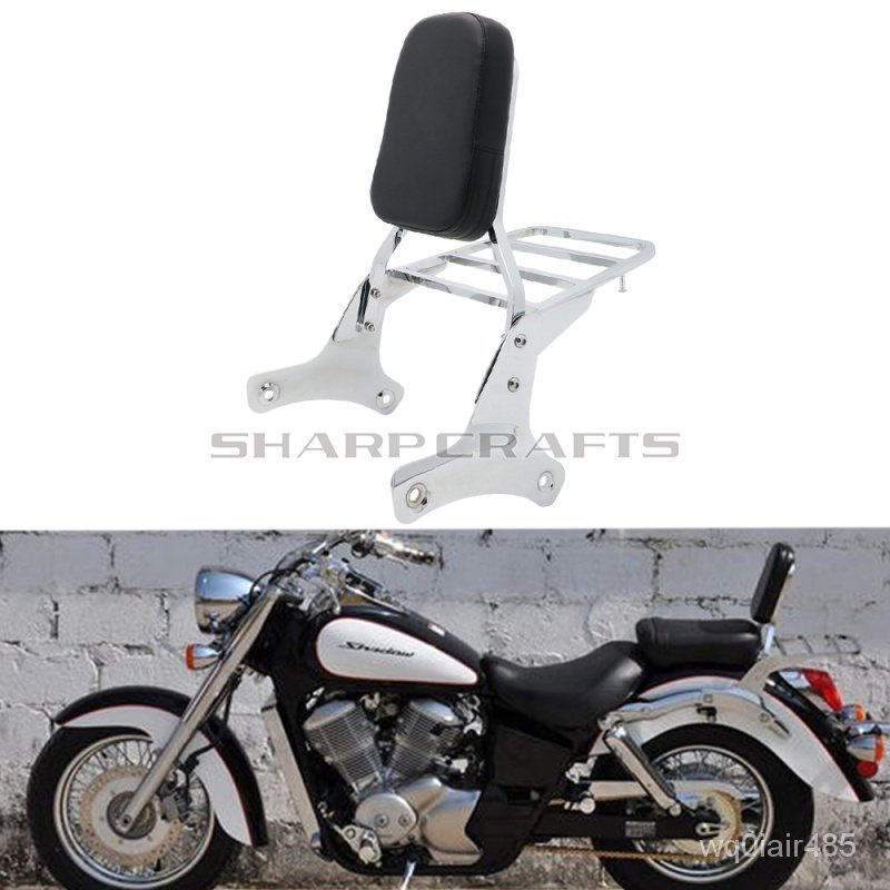 XFTF Motorcycle Passenger Backrest Sissy Bar With W/ Luggage Rack Pad ...