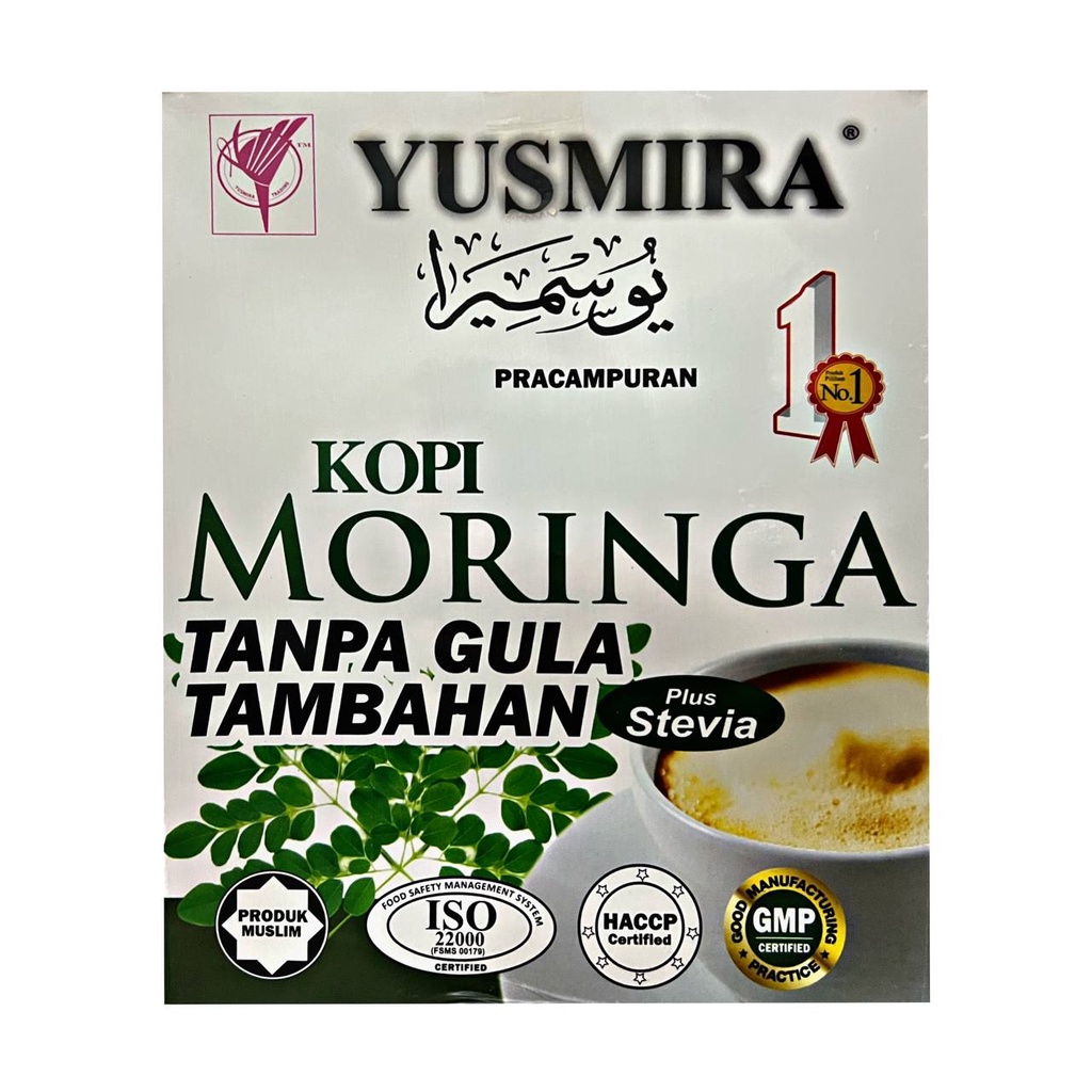 yusmira kopi moringa plus stevia tanpa gula tambahan | Shopee Malaysia