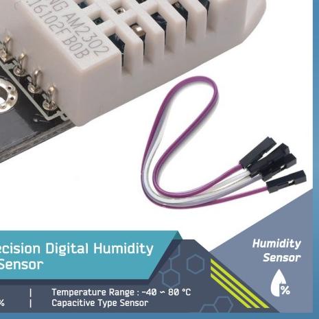 Dht222 DHT-22 High Precision Digital Humidity & Temperature Sensor ...