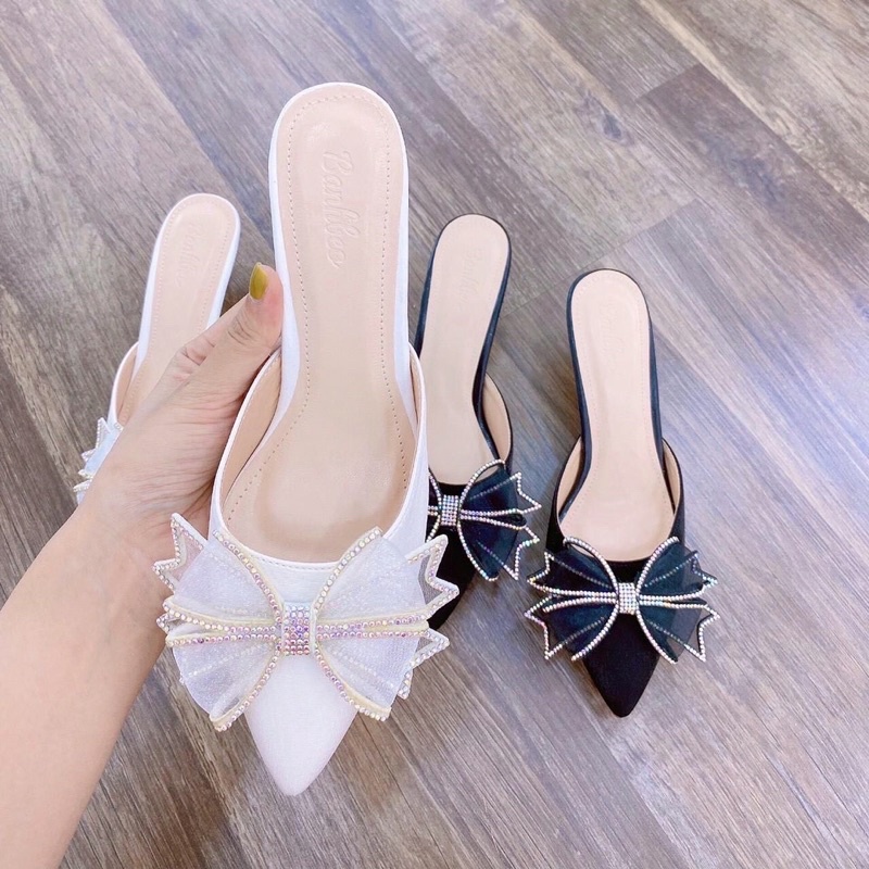 Mules With Bow 6Cm Super HOT HIT | Shopee Malaysia