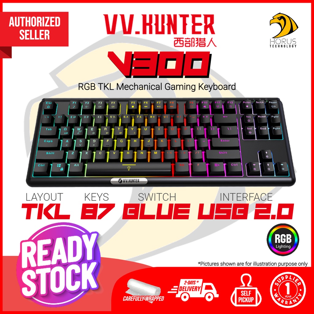 VV.HUNTER V300 RGB TKL Mechanical Gaming Keyboard | Shopee Malaysia