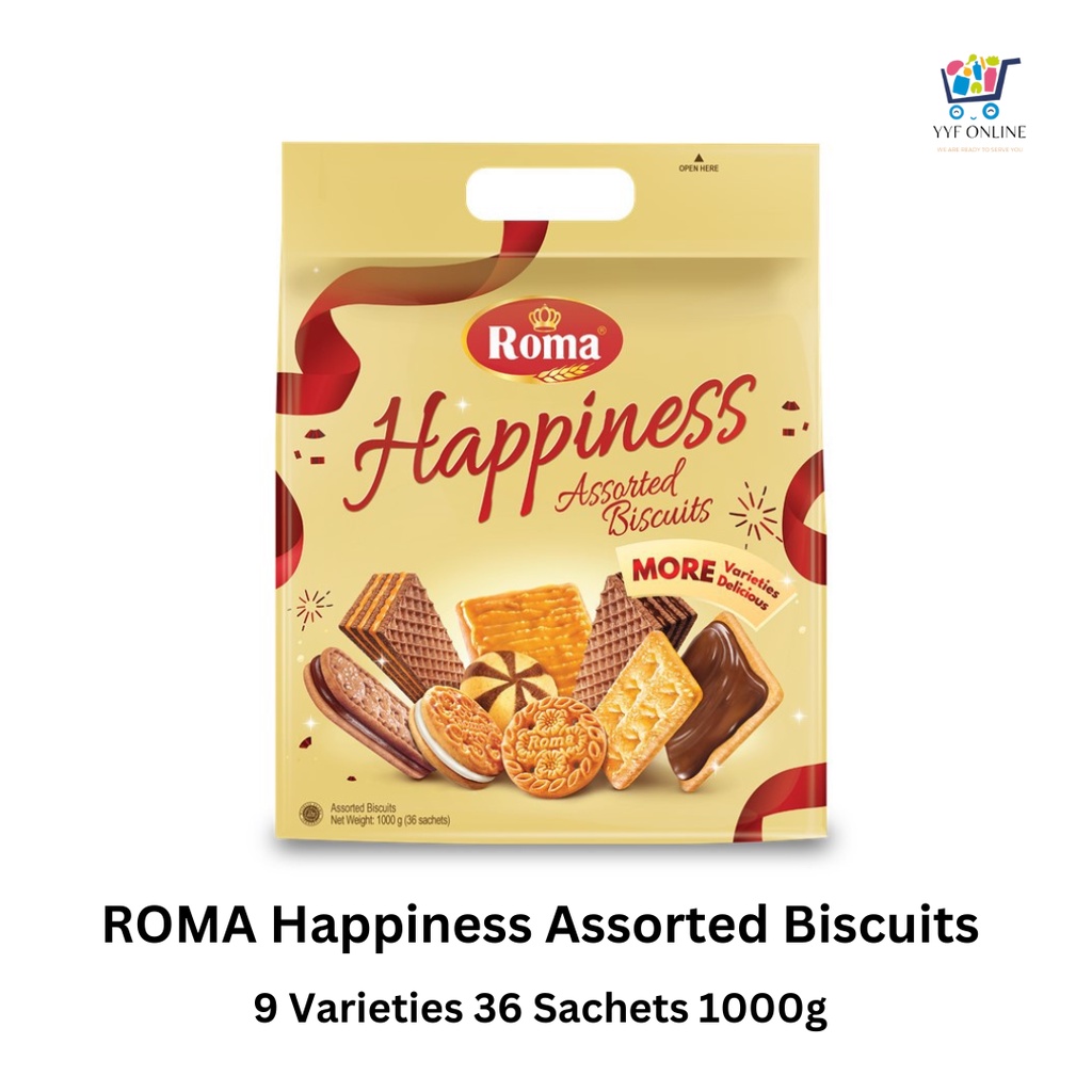 ROMA Happiness Assorted Biscuits 1kg (36 Sachets) | Shopee Malaysia