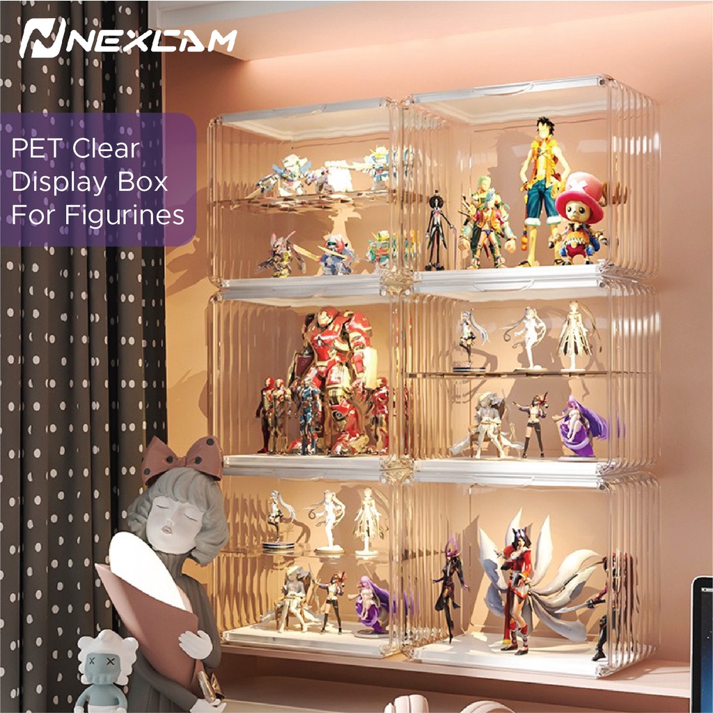 Nexcam Clear PET Stackable Display Storage Boxes For Figures, Figmas ...