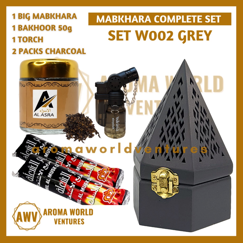 SET W002 GREY & W003 WHITE / Single Mabkhara And Full Set, In Sets ...