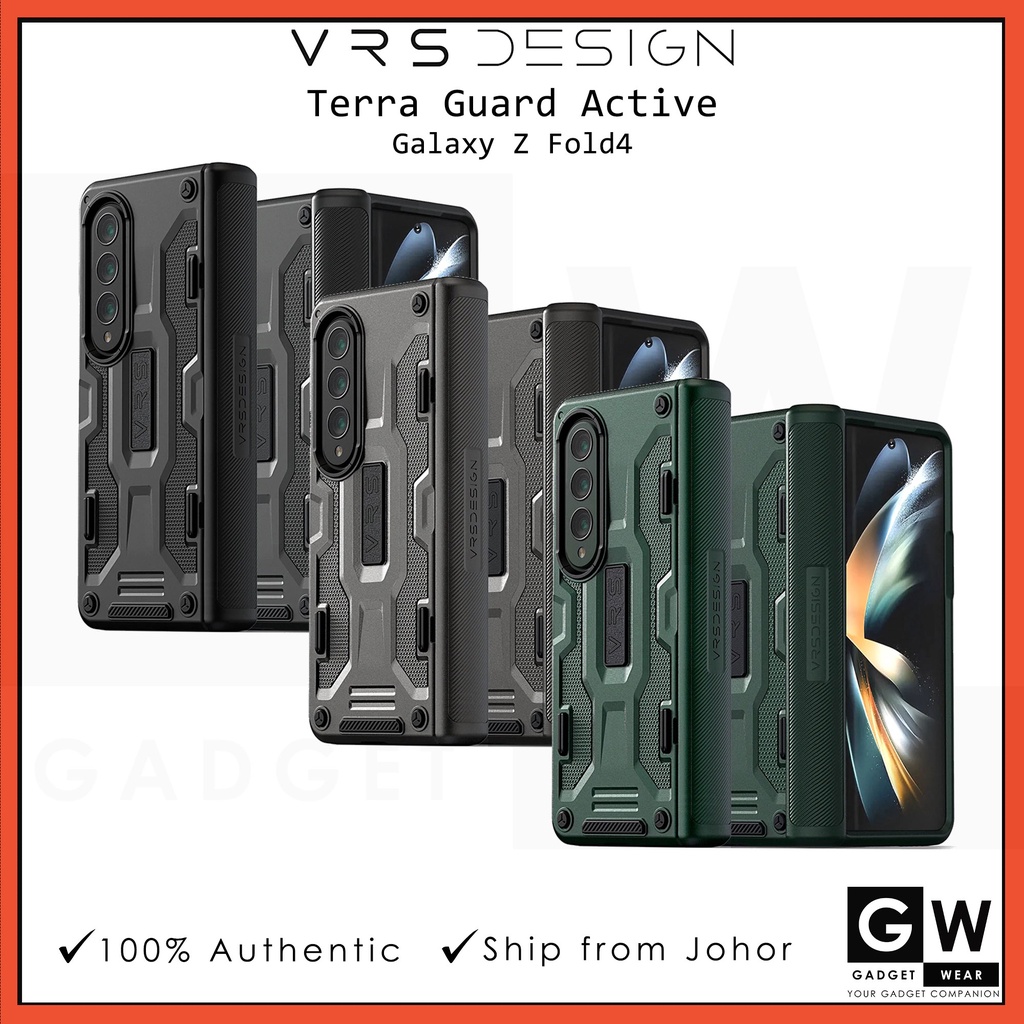 VRS Design Terra Guard Active Samsung Galaxy Z Fold 4, Raised Edges, Military Grade Shockproof S ...