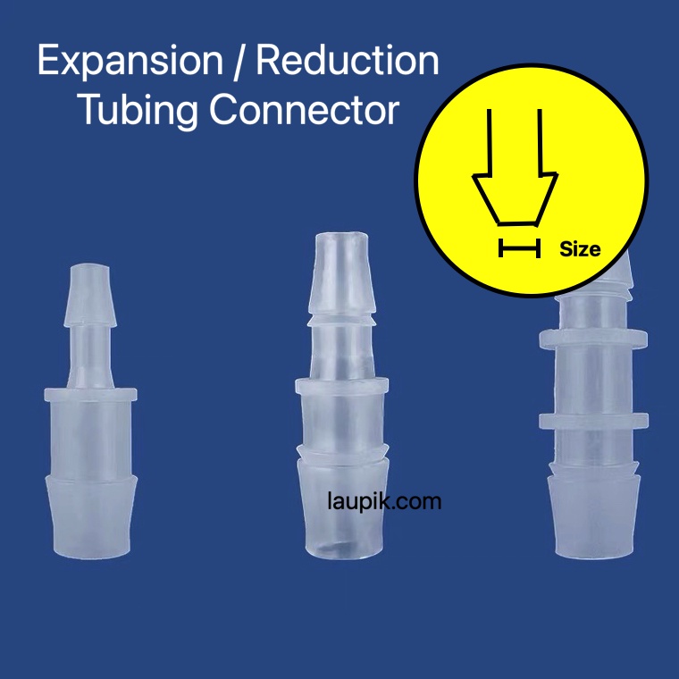 [ Expansion / Reduction ] Silicone Tube / Tubing Connector Plastic PP ...