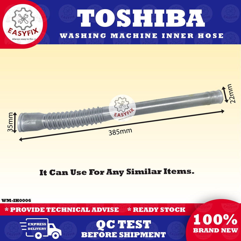 TOSHIBA WASHING MACHINE INNER PIPE DRAIN HOSE ASSY INNER HOSE PIPE ...