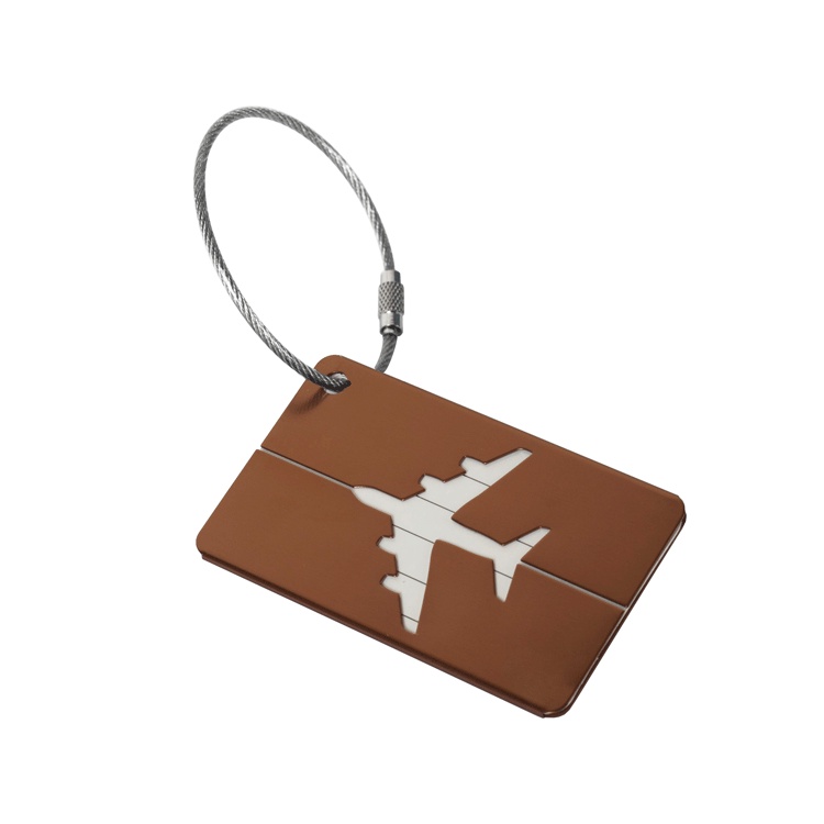 DM Metal Luggage Tags Baggage Suitcases Travel Labels Plane Shape With ...