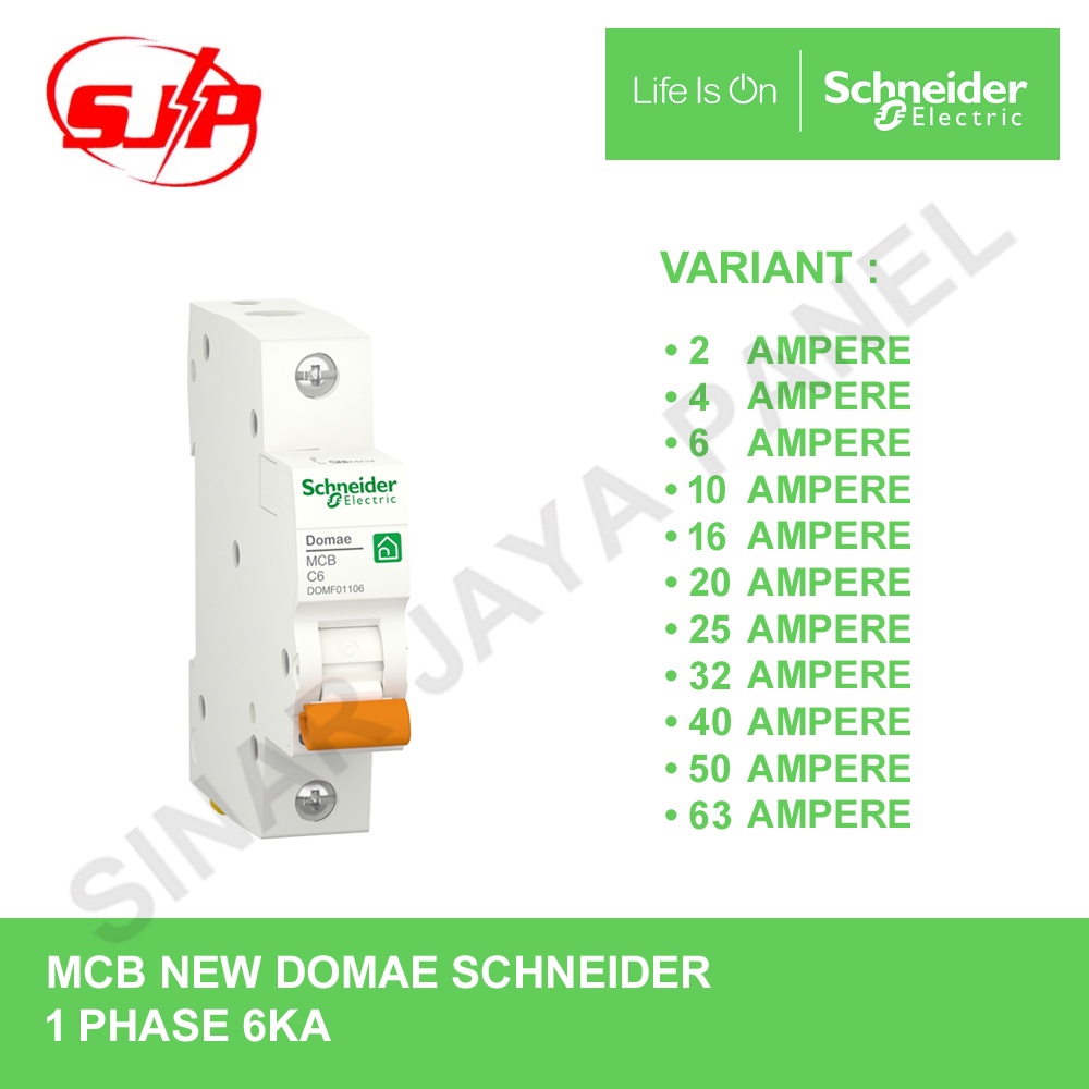 Mcb NEW DOMAE SCHNEIDER 1 PHASE 6A 10A 16A 20A 25A 32A 40A 50A 63A ORIGINAL | Shopee Malaysia