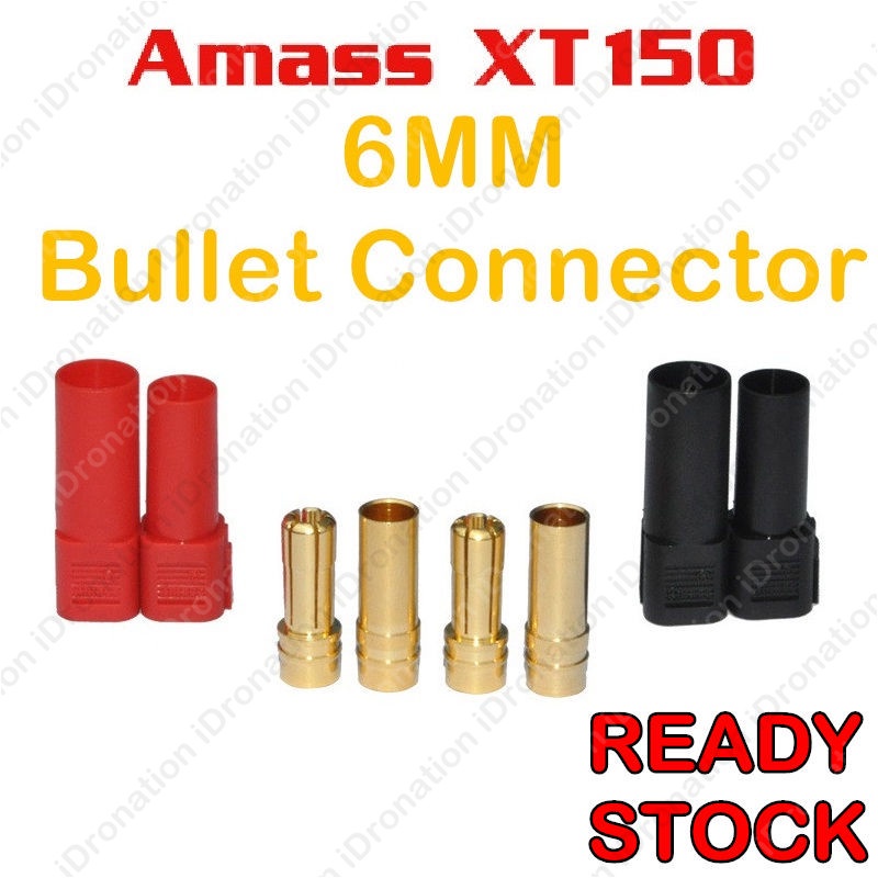 DIY DRONE AMASS XT150 XT 150 6MM 6 MM Male Female Banana Gold Bullet ...