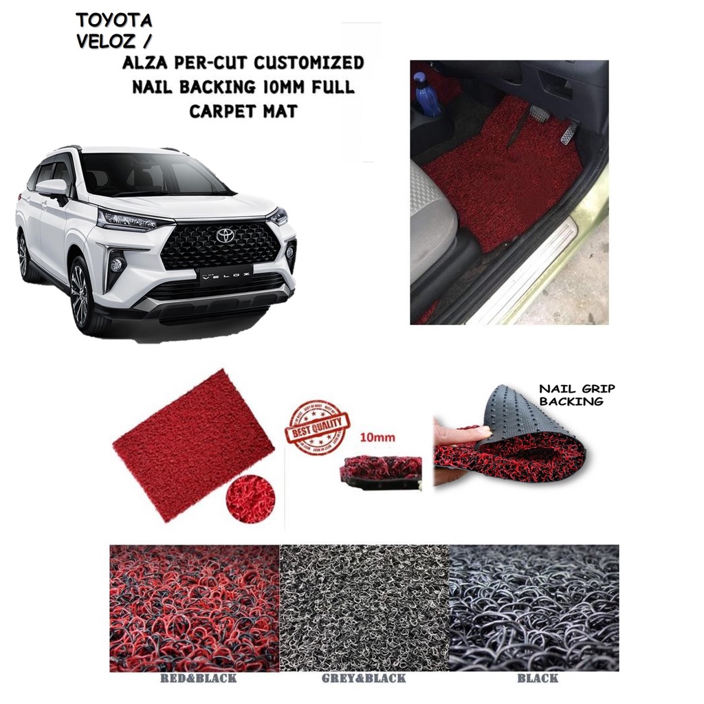 TOYOTA VELOZ / PERODUA ALZA 2022 - 2024 PER-CUT CUSTOMIZE NAIL BACKING ...