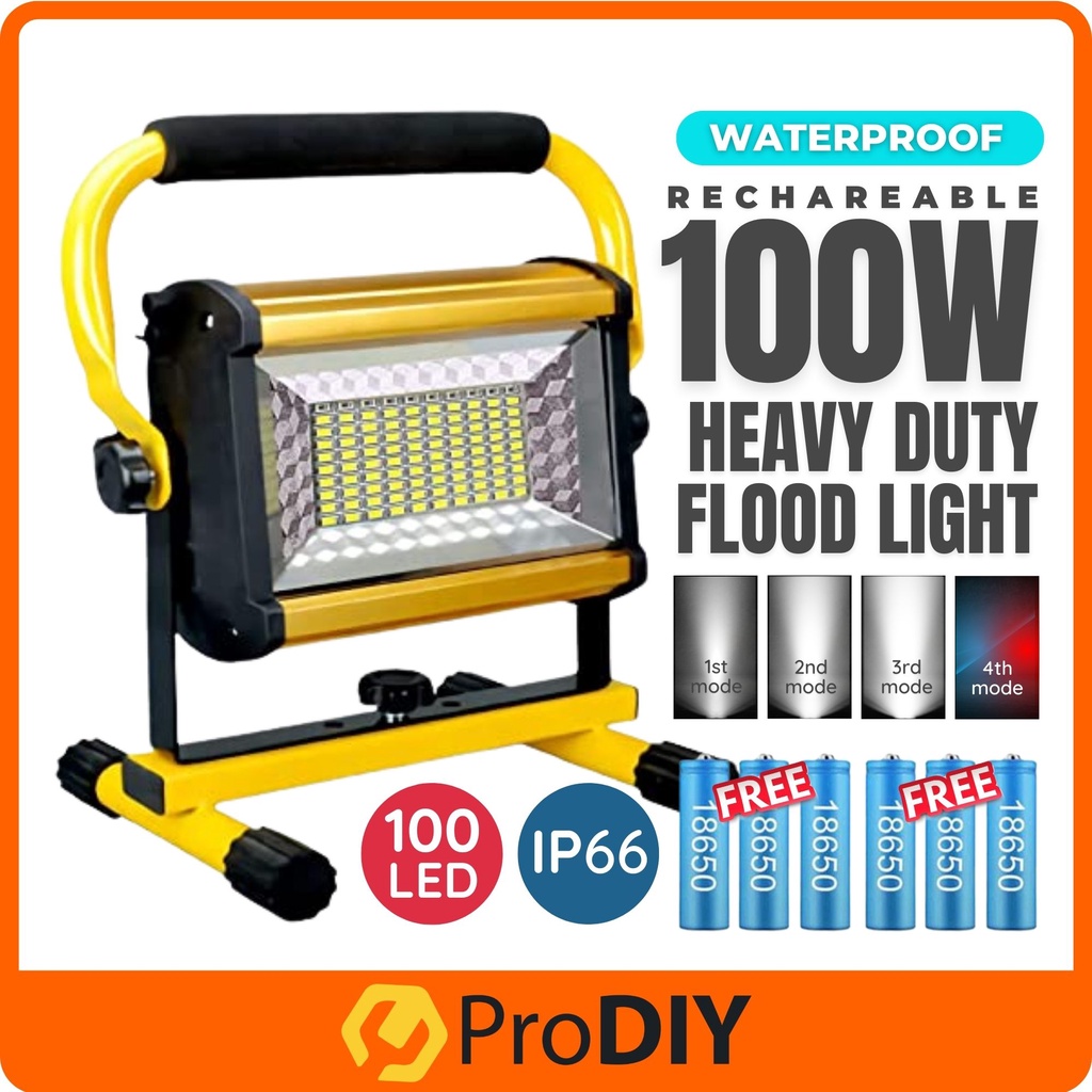 PRODIY W808 LED Flood Light 100W LED Sportlight Emergency Light ...