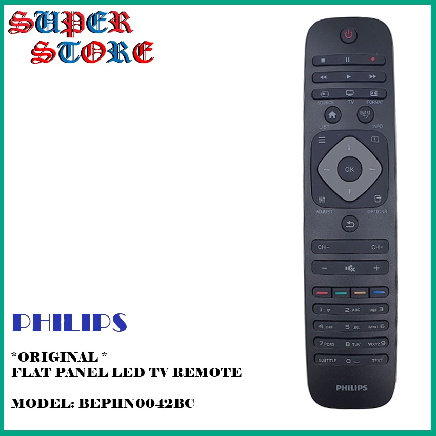 ** ORIGINAL ** PHILIPS BEPHN0042BC FLAT PANEL SMART LED TV REMOTE ...