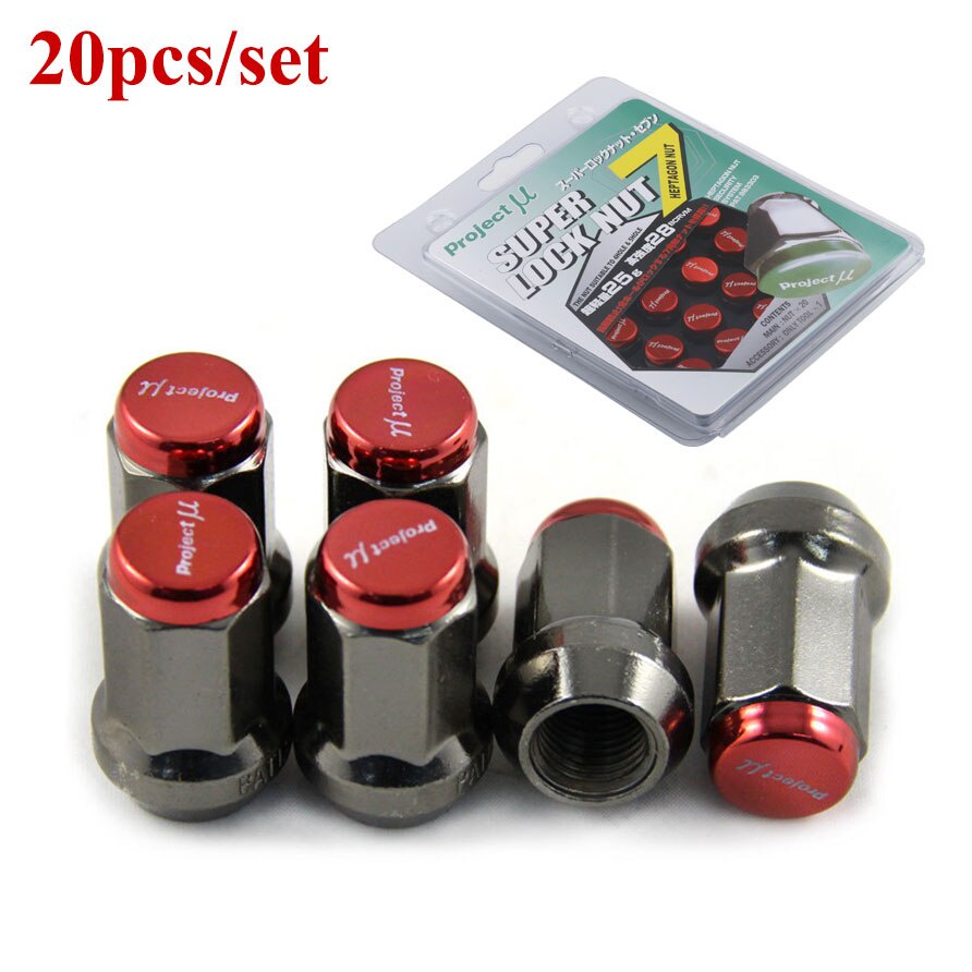 PROJECT U SUPER RIM LOCK NUT STEEL 7 HEPTAGON Rays Nut BESI type 20pcs ...