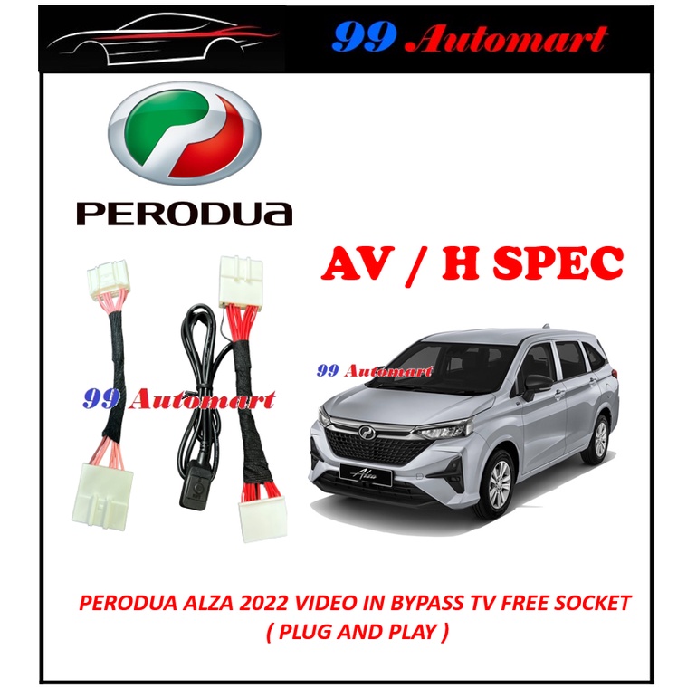 Perodua ALZA 2022 H AV SPEC Socket TV Free Bypass Video In Motion VIM ...