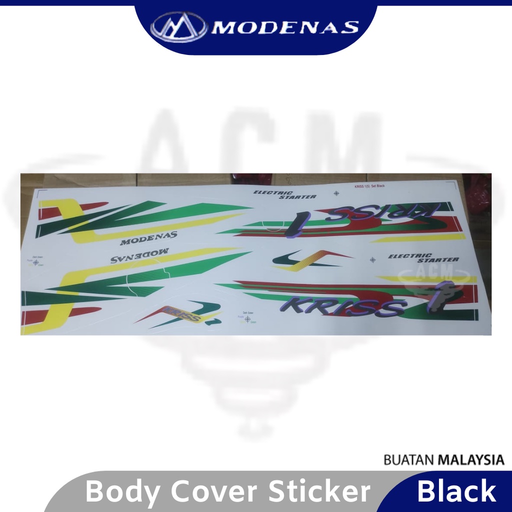 MODENAS Kriss Body Cover Set Coverset Stripe Strike Sticker 1 2 FL 1FL ...