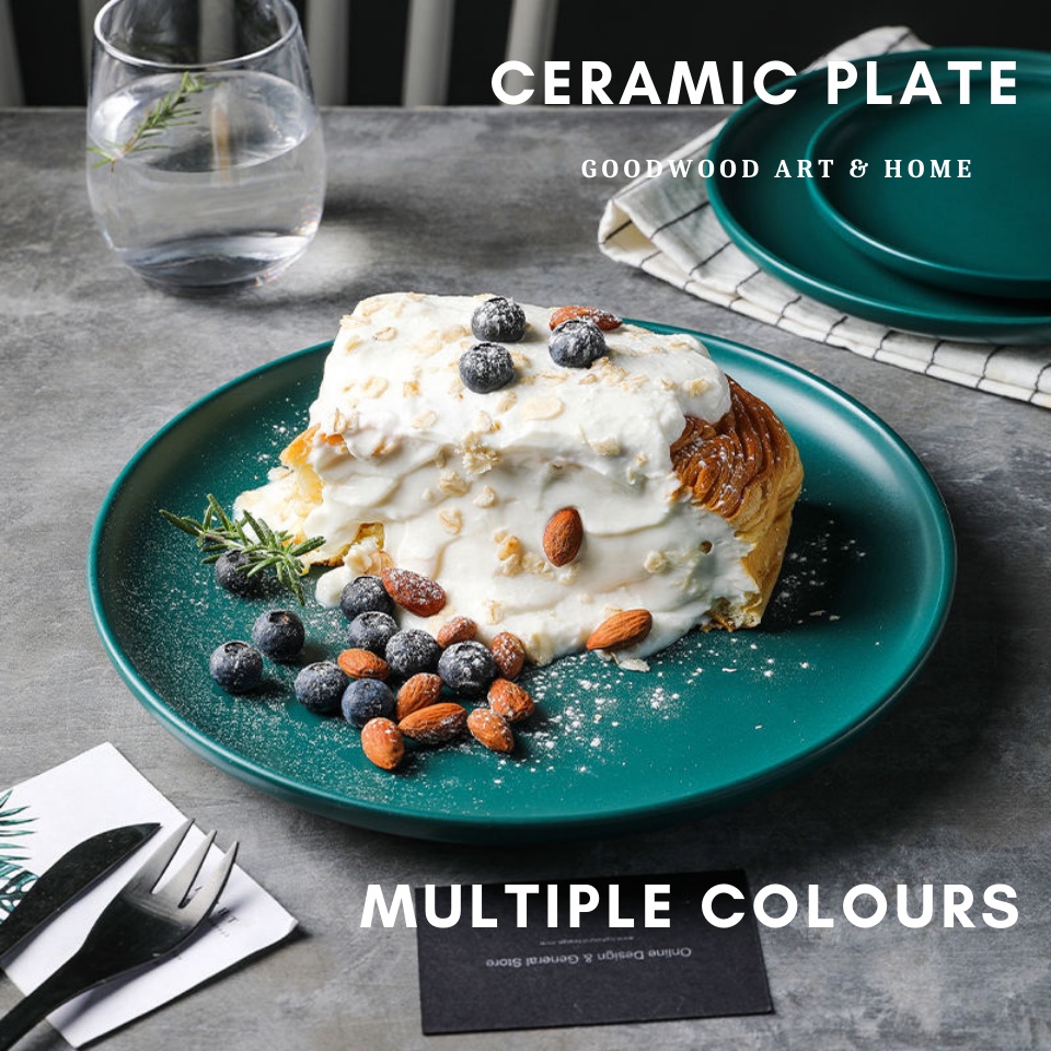Nordic Plate Set Green Plate Ceramic Plate Set Pinggan Ceramic ...