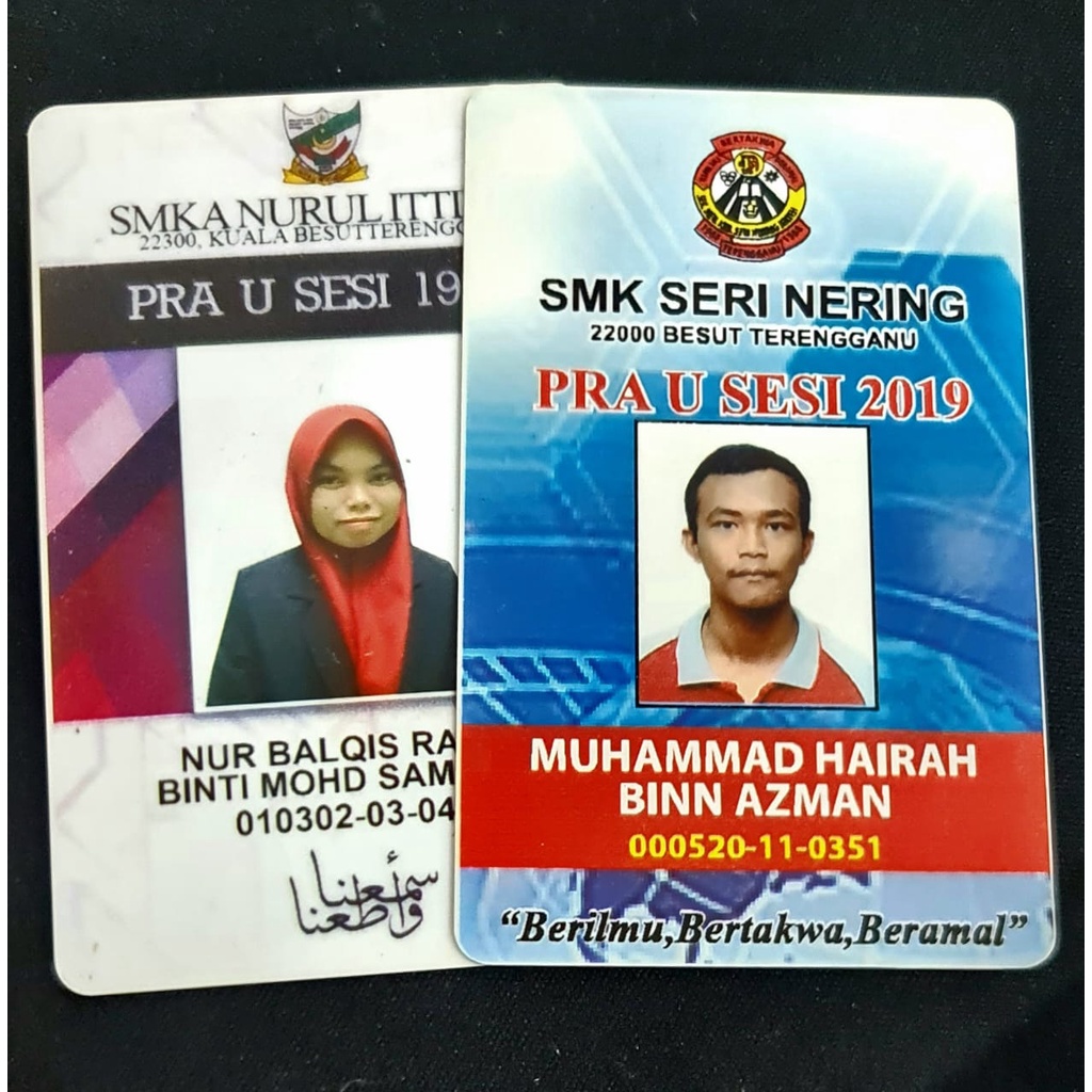 ID CARD / Member Card / Student Card/ Matric Card | Shopee Malaysia