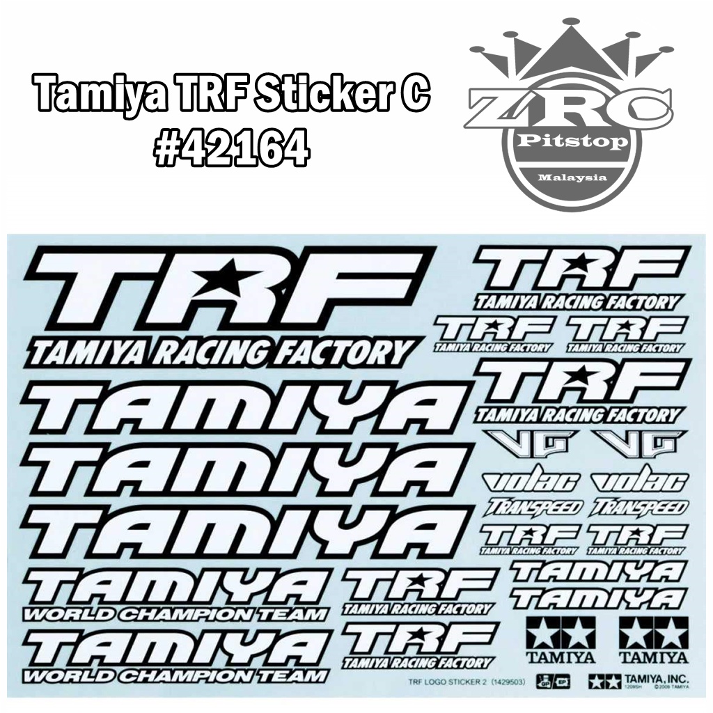 ZRC Tamiya TRF Sticker Set C 42164 #42164 Original Tamiya Racing ...