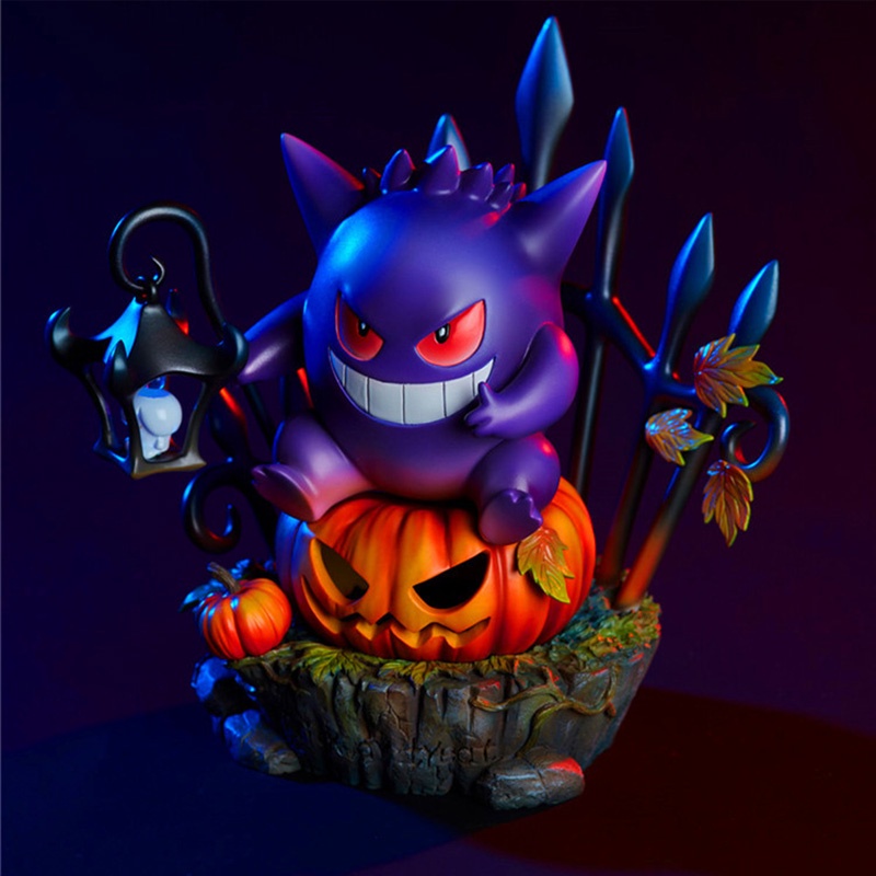 15cm Anime Pokemon Gengar Action Figures King Halloween Geng Ghost ...