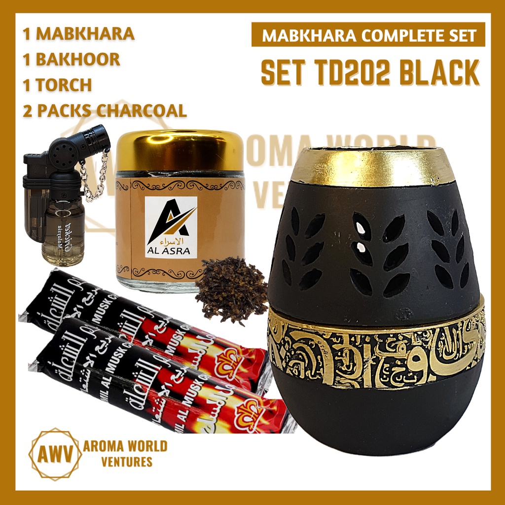 SET TD202 BLACK & WHITE /Single Mabkhara And Full Set, In Sets Include ...