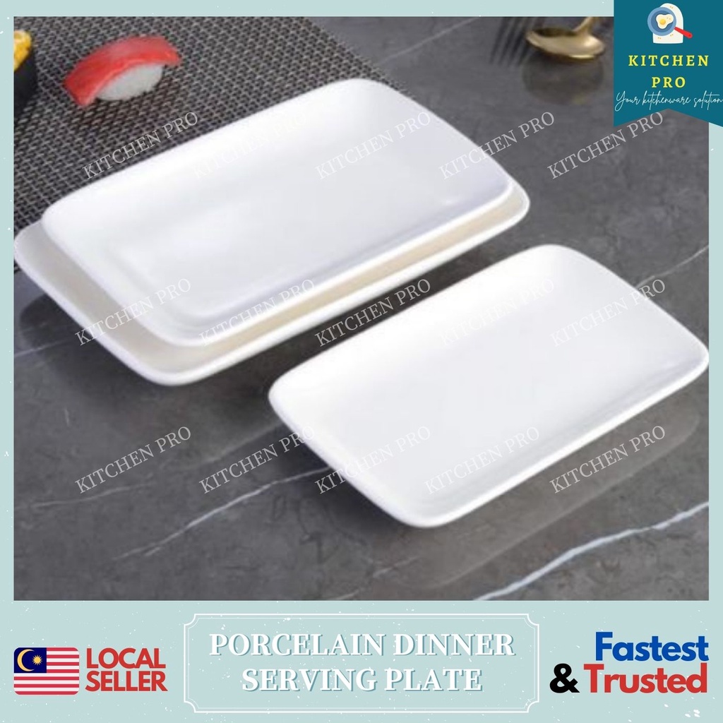 𝐊𝐈𝐓𝐂𝐇𝐄𝐍 𝐏𝐑𝐎 | Ceramic Sushi Plate With Rectangle Shape And Western ...