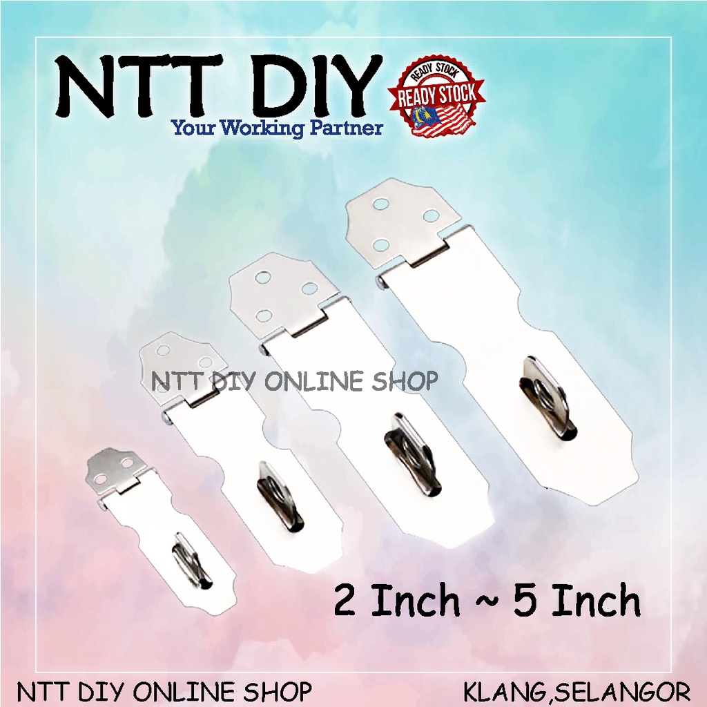 NTT DIY Stainless Steel Hasp & Staple Latch Door Lock Padlock Clasp ...