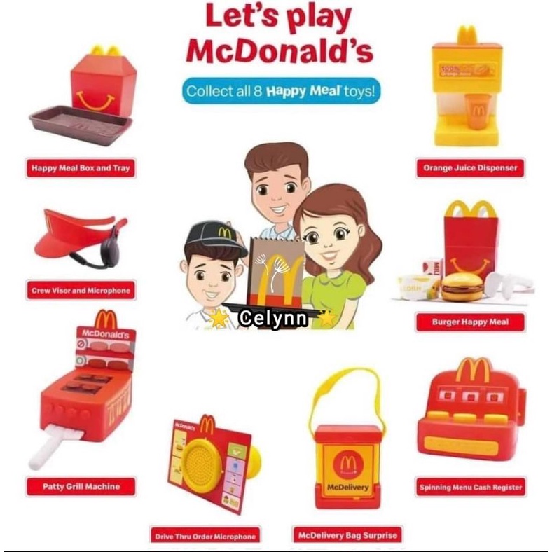 Mcd Mcdonald's 麦当劳 Happy Meal Toy Let's Play McDonald's Masak-Masak ...