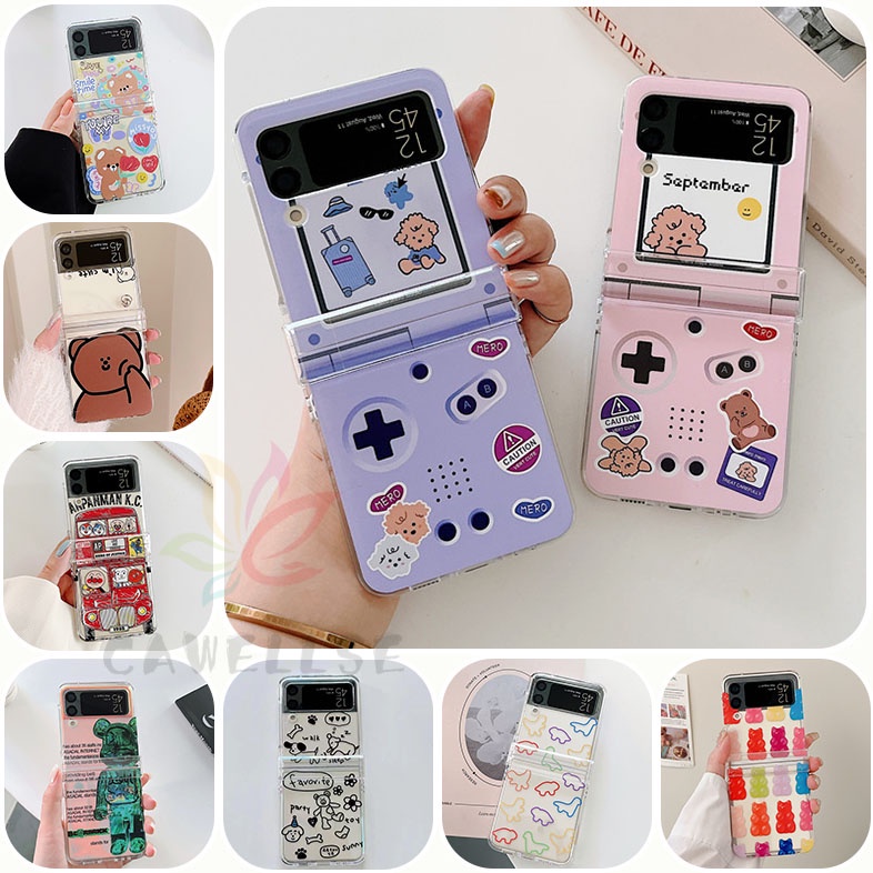 Cute Cartoon Bread Bus Casing Samsung Galaxy Z Flip 4 Z Flip 3 5G Z ...