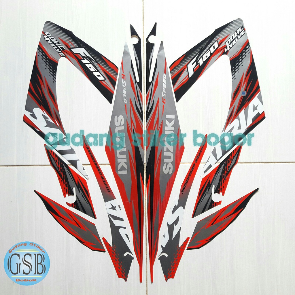 MERAH HITAM 2013 suzuki satria f150 sticker striping black and red ...
