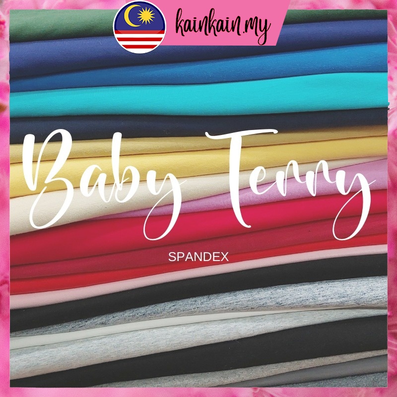 🌸 Kain Knit Cotton Fabric Terry Plain Kain Sweater | Shopee Malaysia