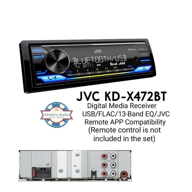 JVC KD-X482bt/472BT - Digital Media Receiver with Bluetooth/USB/Spotify ...