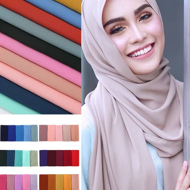 SHAWL CHIFFON BORONG TERMURAH / Shawl Keknis Chiffon / Factory | Shopee ...