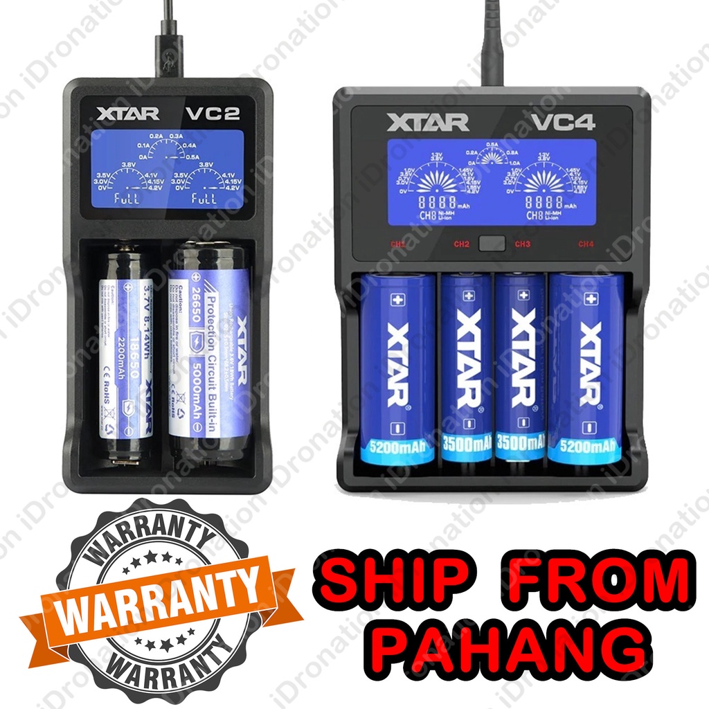 XTAR VC2 VC4 VC8 VC2S VC4S Charger USB 5V Smart Intelligent Charging Li ...
